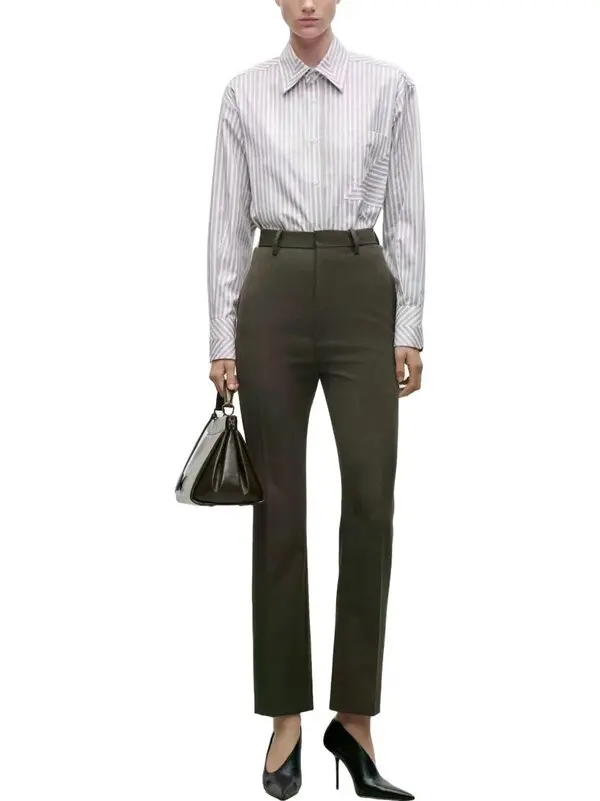 Victoria Beckham Striped Pocket-detail Shirt - Purple