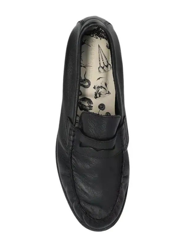 DUKE + DEXTER Ezra Leather Loafers - Black