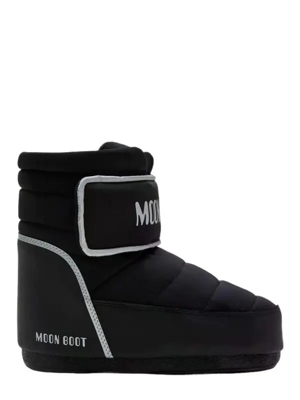 Moon Boot Icon Strap Quilted Snow Boots - Black