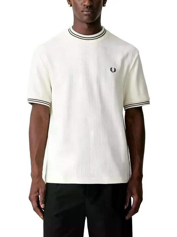 Fred Perry Ribbed T-shirt - Neutrals