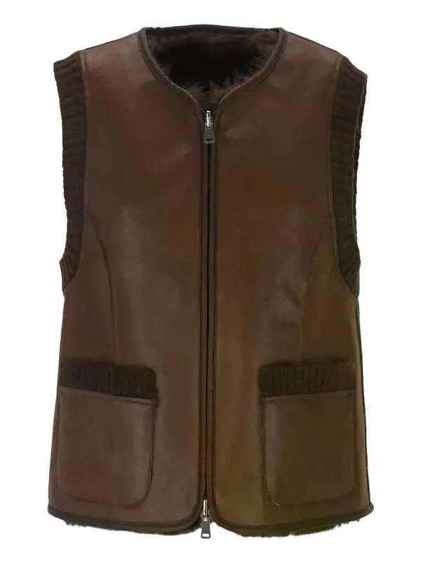 URBANCODE Reversible Toscana Faux-fur Panels Gilet - Brown
