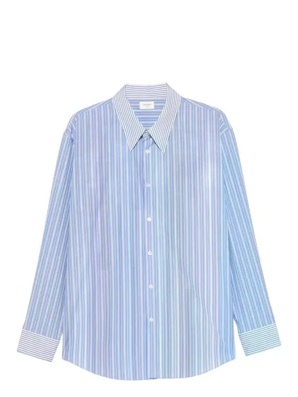 Saint Laurent Striped Long-sleeve Shirt - Blue