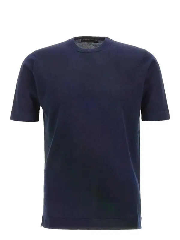 FILIPPO DE LAURENTIIS Knit Crew-neck T-shirt - Blue
