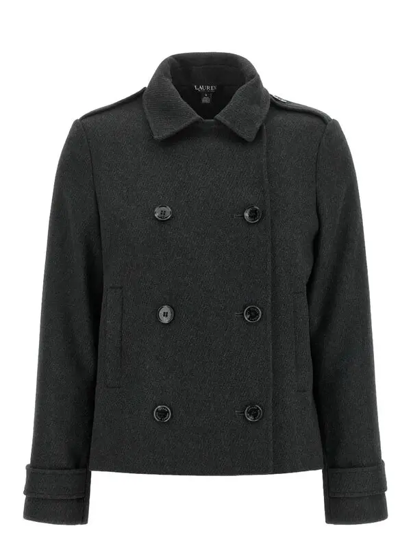 Ralph Lauren Double-breasted Wool-blend Coat - Grey