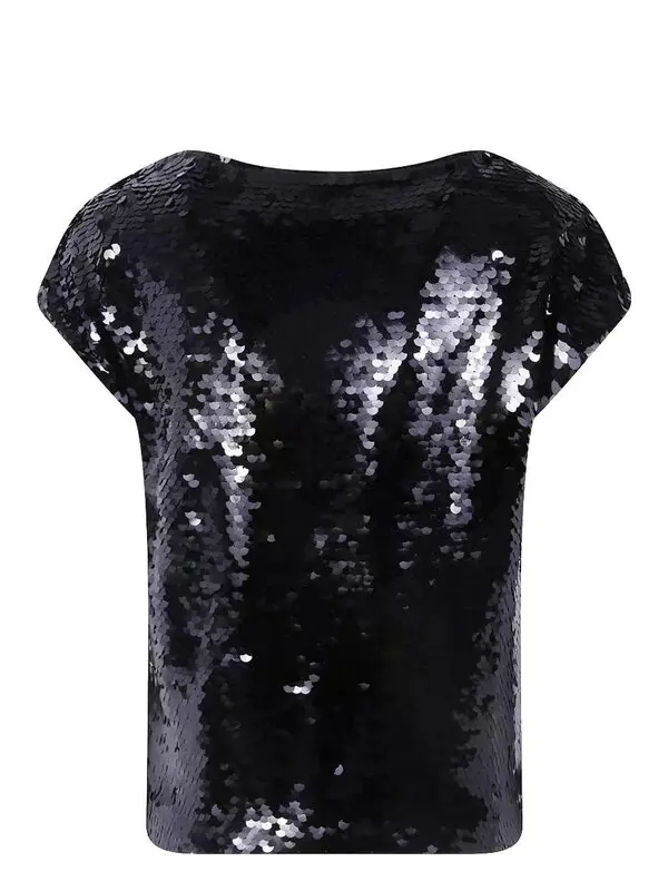 Alberta Ferretti Sequin-embellished Blouse - Black