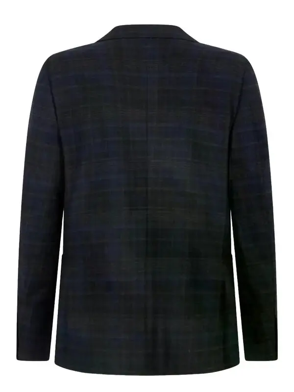 Zegna Check-pattern Blazer - Blue