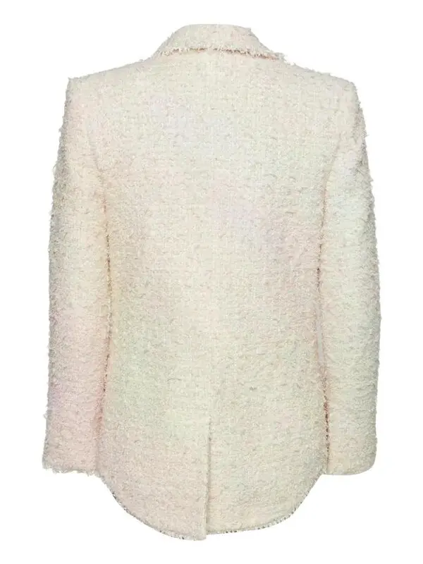 Balmain Double-breasted Tweed Blazer - Pink