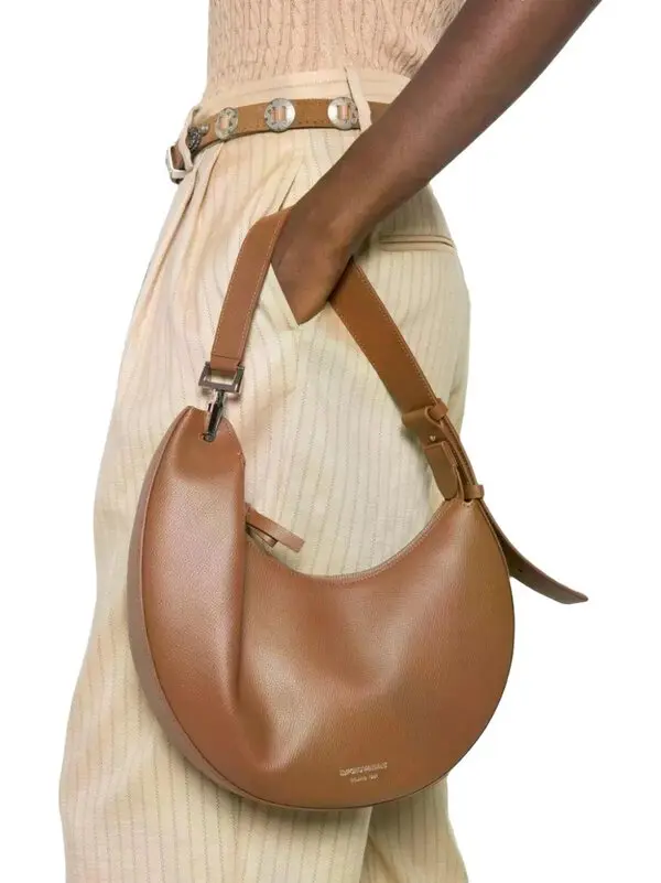 Emporio Armani Leather Tote Bag - Brown