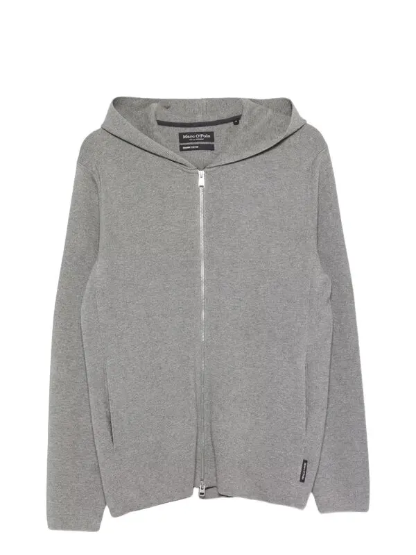 Marc O'polo Zip-up Hooded Cardigan - Grey