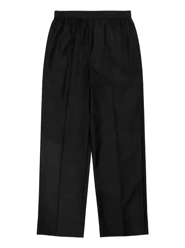 YVES SALOMON Pleat-detail Wide-leg Trousers - Black