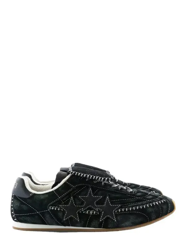 Amiri Star-patch Whipstitch Sneakers - Black