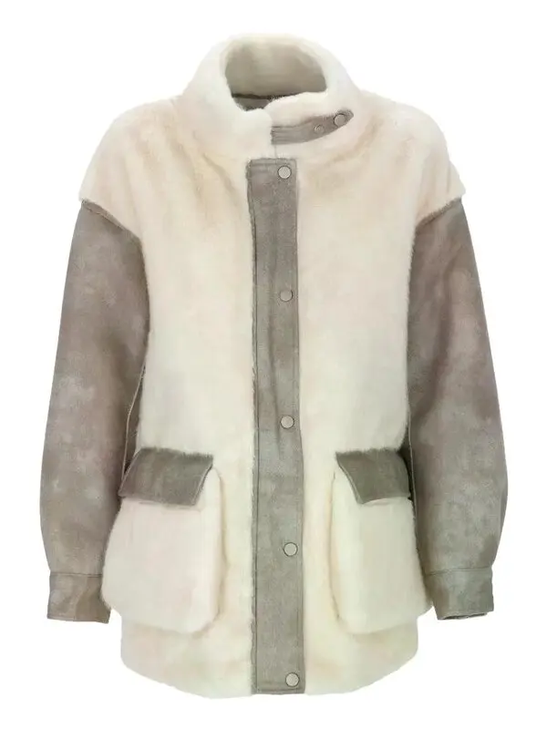 URBANCODE Faux-fur Panelled Jacket - Neutrals