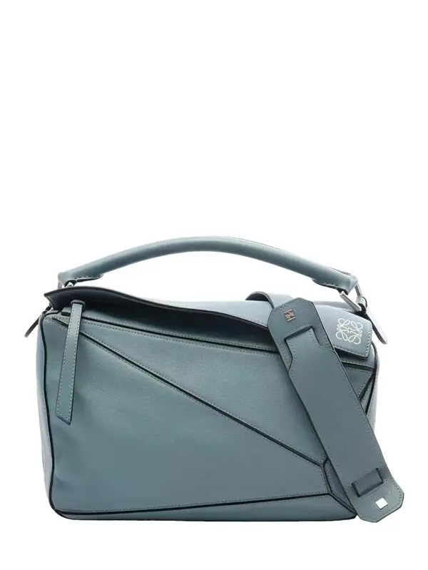 Loewe 2000s Medium Puzzle Satchel Bag - Blue
