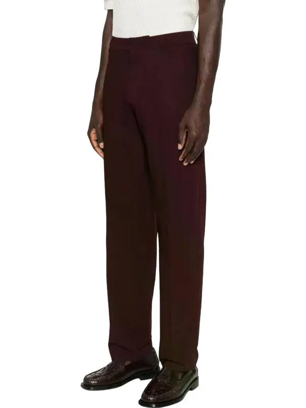 Emporio Armani Straight-leg Chino Trousers - Red