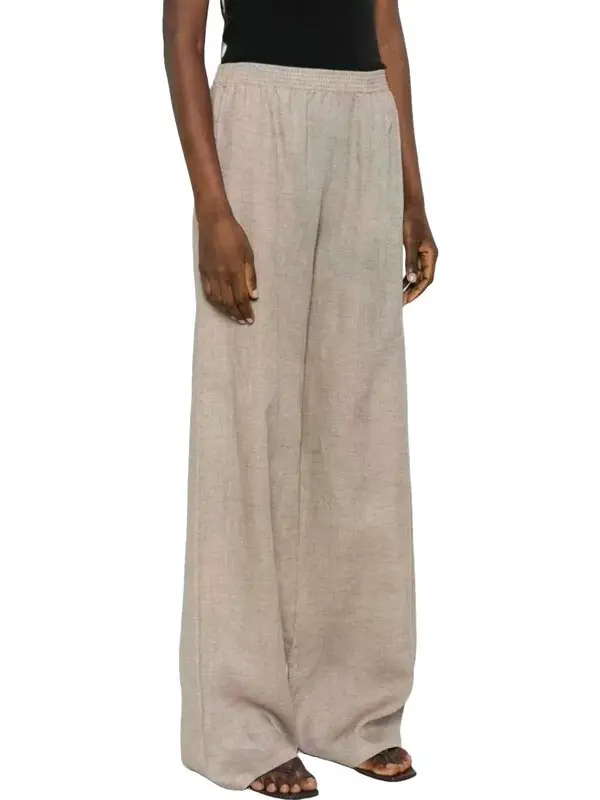 Fabiana Filippi Amelia Elasticated Wide-leg Trousers - Neutrals