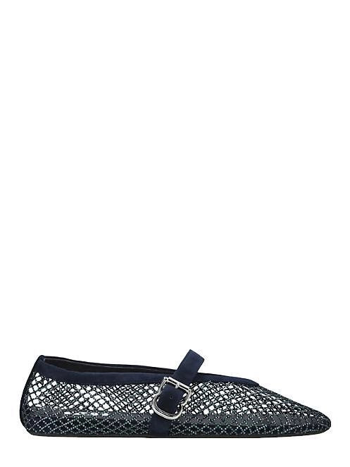 AZZEDINE ALAIA Ballerina Mesh Ballet Flats - Blue/dark