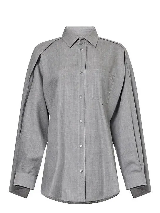 DARKPARK Anne Tailored Wool Shirt - Grey