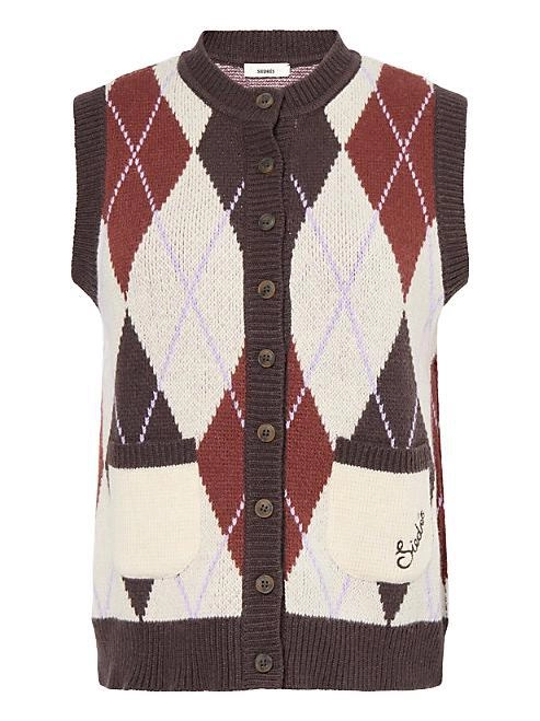 SIEDRES Carina Sleeveless Knitted Cardigan - Multi