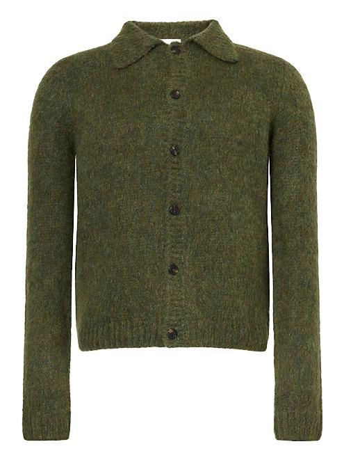 Dries Van Noten Mora Alpaca Wool-blend Cardigan - Forest