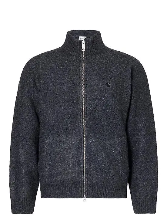 Carhartt Work In Progress Curtis Zip-up Woven Knit Jacket - Tangled Black