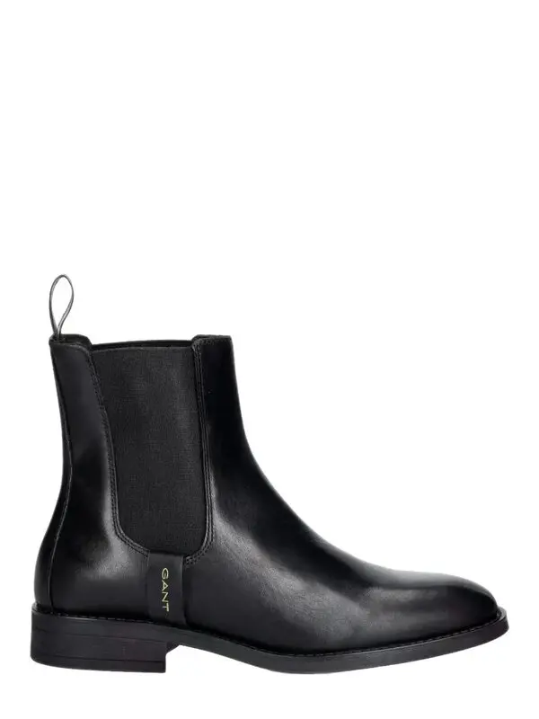 Gant Elasticated-side Leather Ankle Boots - Black