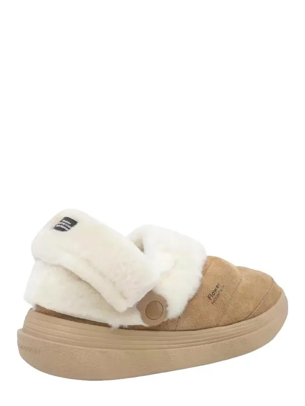 FLOWER MOUNTAIN Fami Suede Slippers - Neutrals