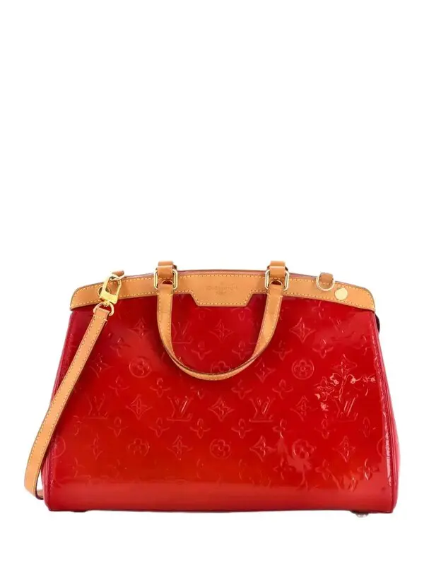 LOUIS VUITTON Brea Handbag Monogram Vernis Mm Satchel - Red
