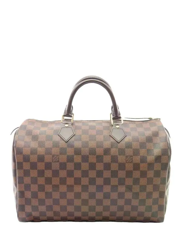 LOUIS VUITTON 2012 Damier Ebene Speedy 35 Travel Bag - Brown