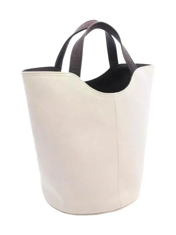 Balenciaga 2000s Medium Wave Canvas Bucket Bag - Neutrals