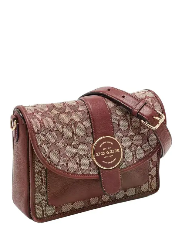 COACH Lonnie Signature Shoulder Bag - Red