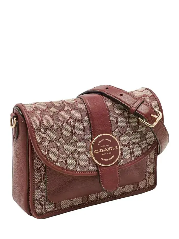 COACH Lonnie Signature Shoulder Bag - Red