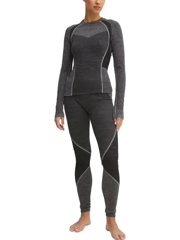 LA SPORTIVA Panelled Ribbed-knit Functional Leggings - Grey