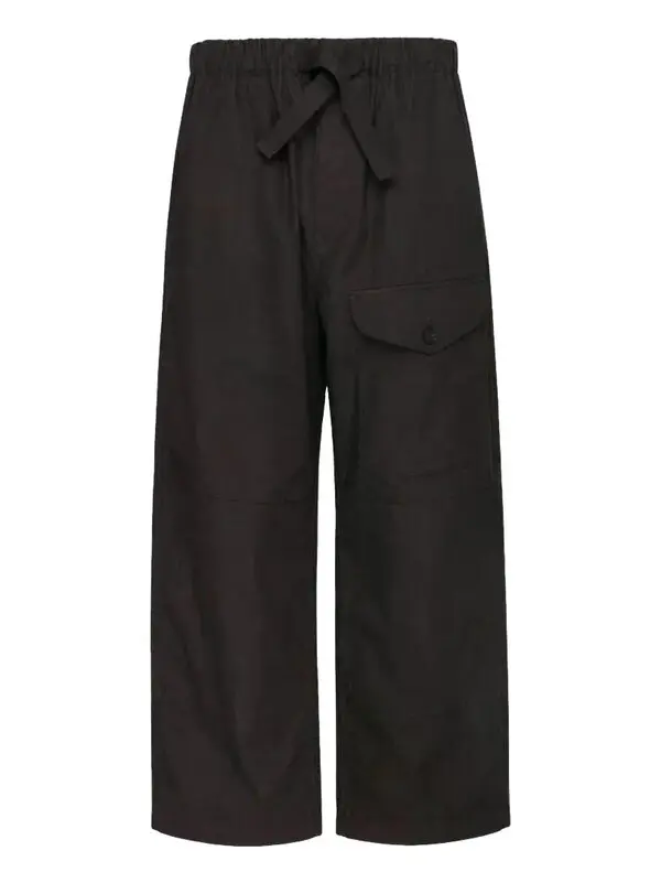 Comme Des Garçons Drawstring-waisted Cargo Wide-leg Pants - Brown