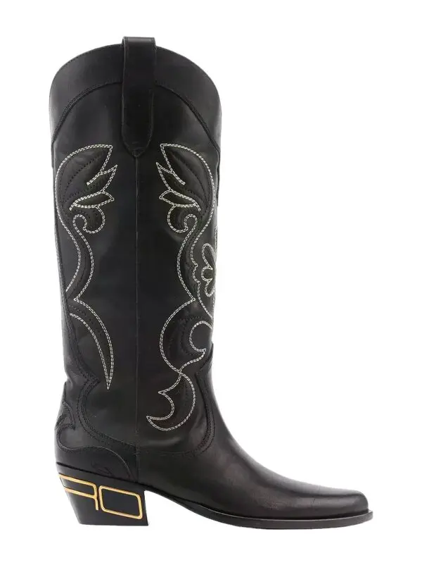 Etro Texan Boots Signature Heel - Black