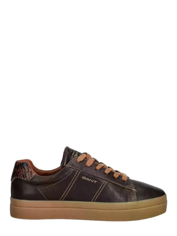 Gant Snake-effect Panelled Sneakers - Brown