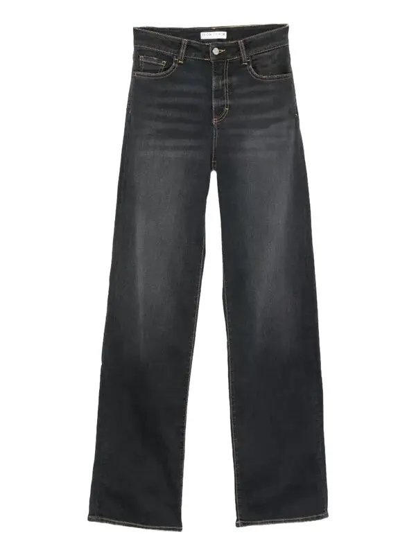 ICON DENIM LOS ANGELES Joia Faded Straight-leg Jeans - Grey