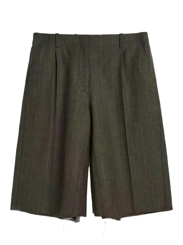 Our Legacy Jumbo Pinstriped Shorts - Grey