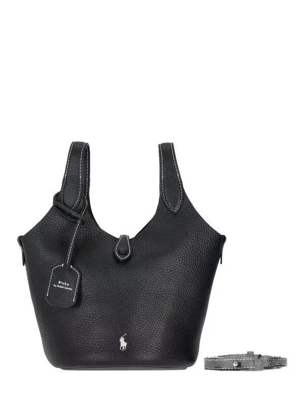 Polo Ralph Lauren Grained-leather Tote Bag - Black