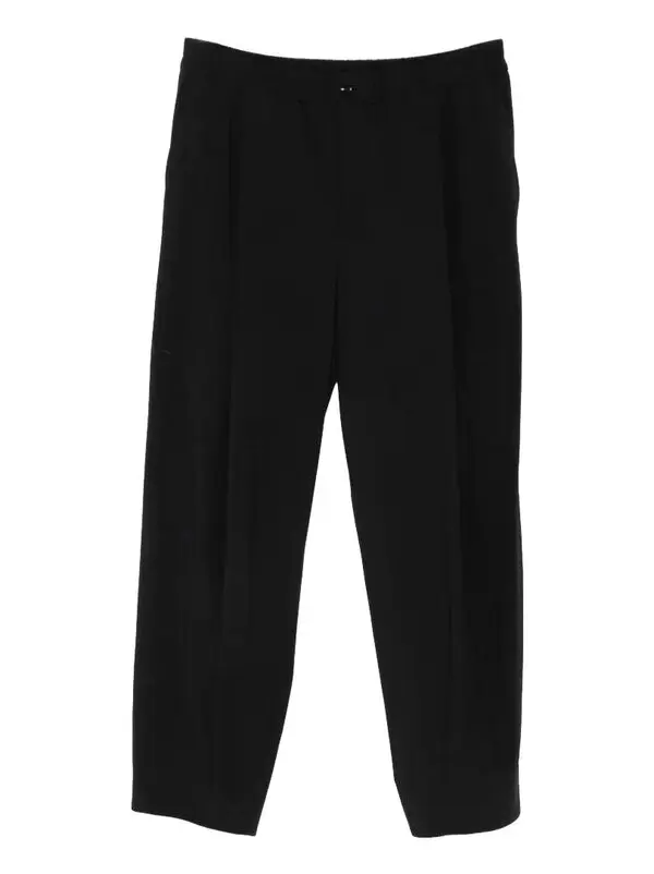 Giorgio Armani Pleated-front Elasticated-waistband Trousers - Blue