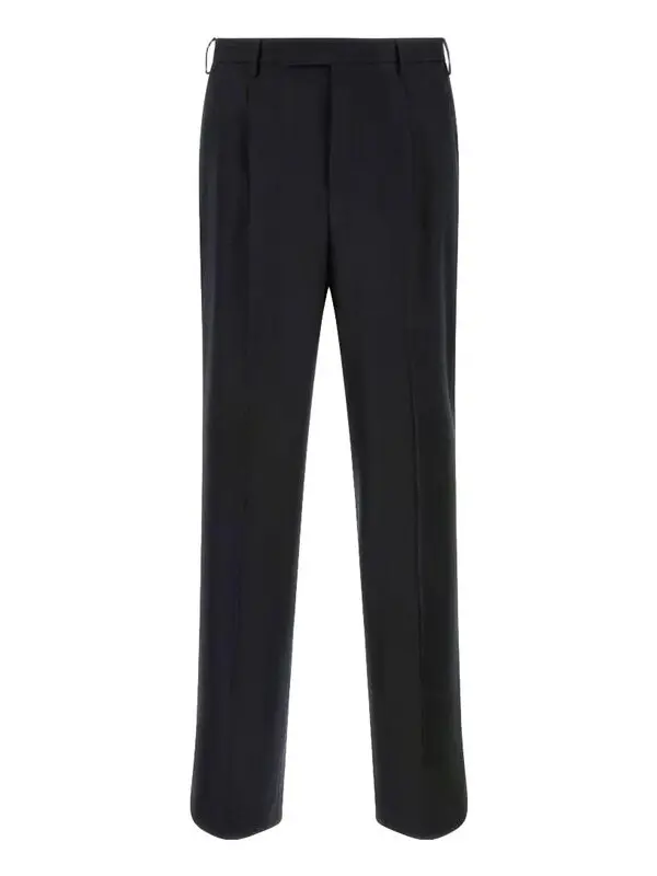 PT TORINO Samuel Pleated Straight-leg Trousers - Black