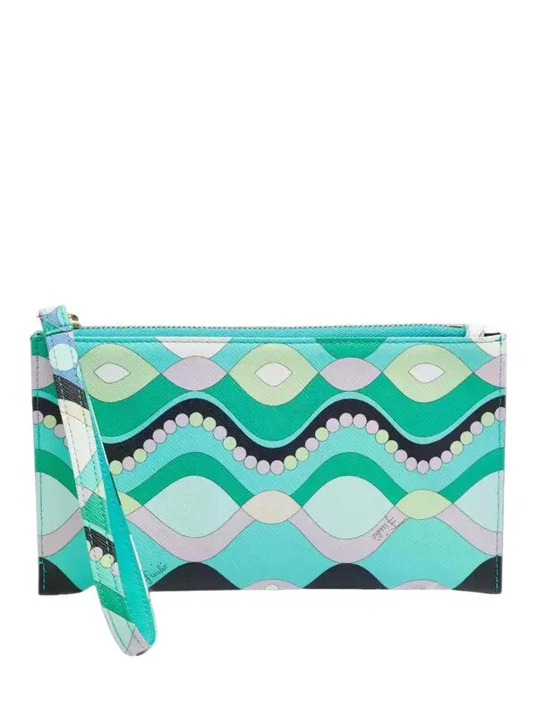 Emilio Pucci Printed Wristlet Pouch - Green