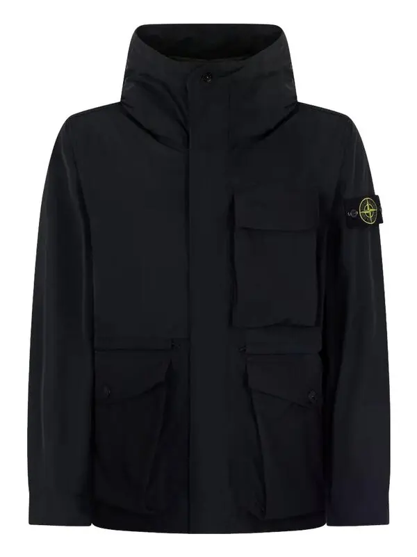 Stone Island Hooded Multi-pocket Jacket - Black