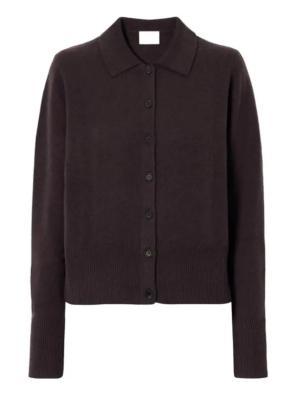 Le Kasha Ribbed Cashmere Cardigan - Black