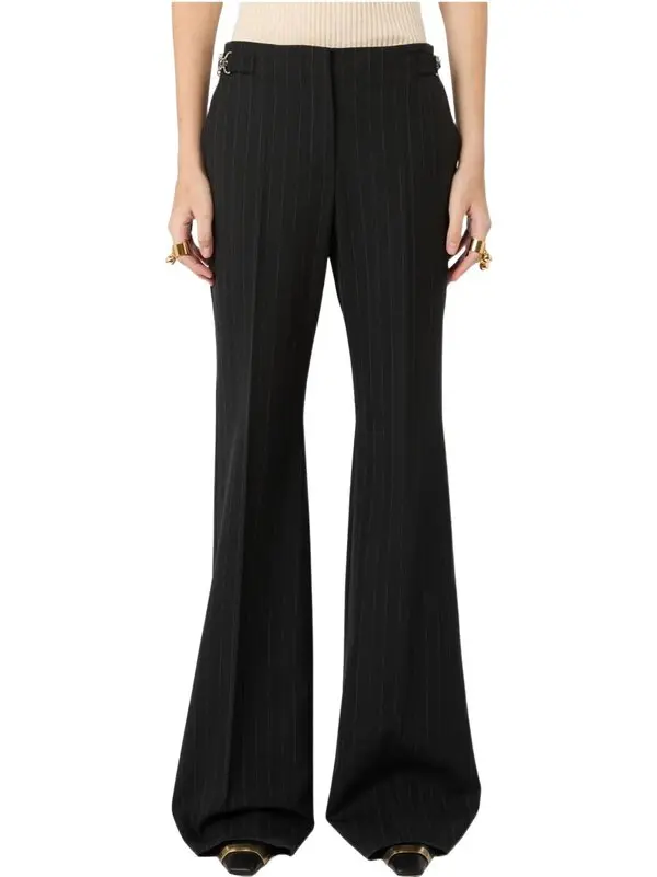 Sportmax Striped Casual Trousers - Black