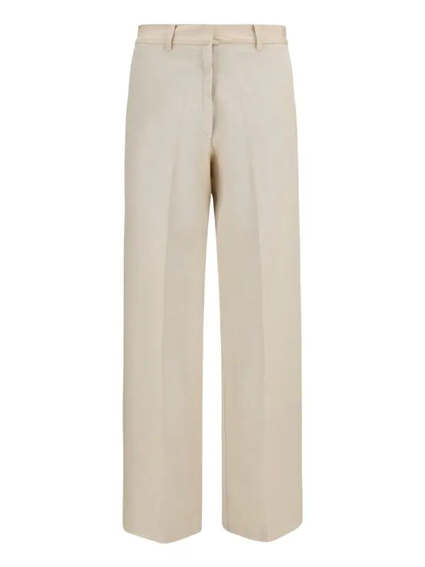 FORTE_FORTE Casual Trousers With Belt Loops - No