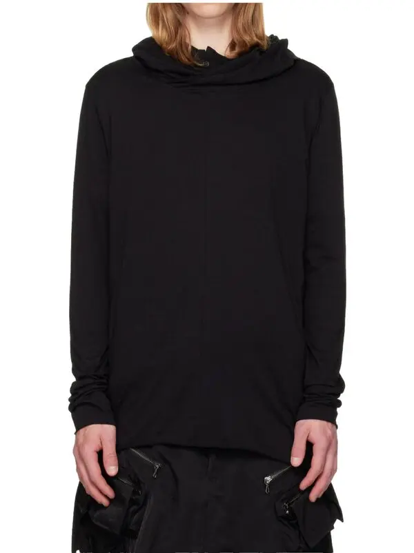 JULIUS Hoodie Top - Black