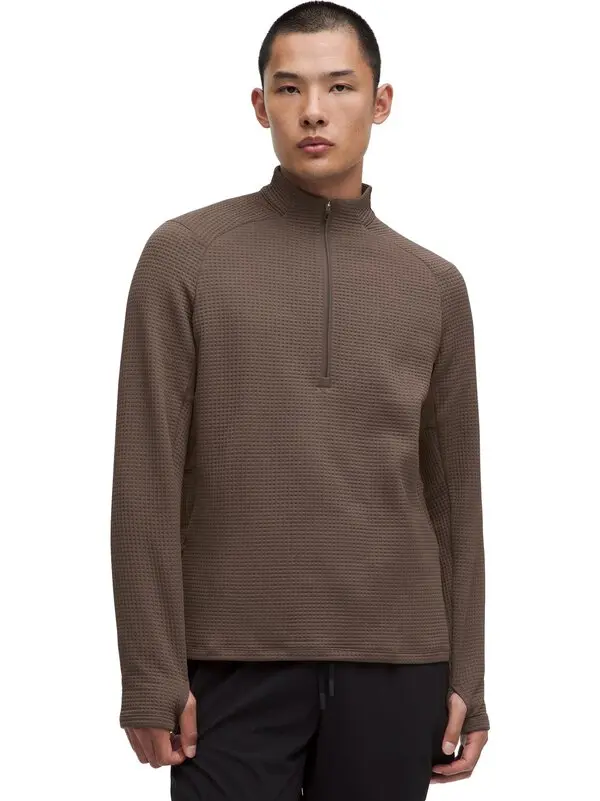 Lululemon Waffle-knit Half Zip - Pinecone