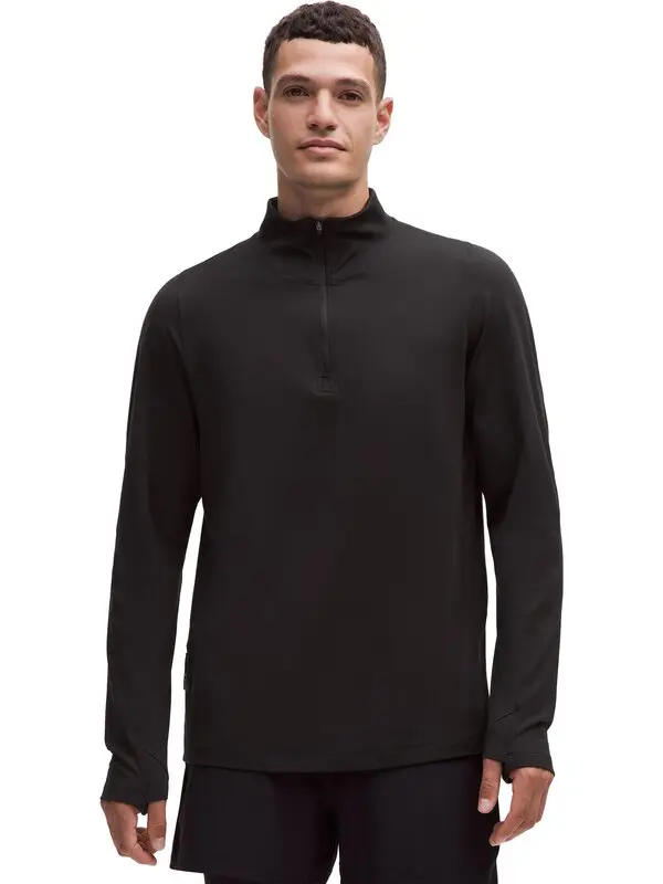 Lululemon Rulu Fleece Half-zip Long-sleeve Shirt - Black