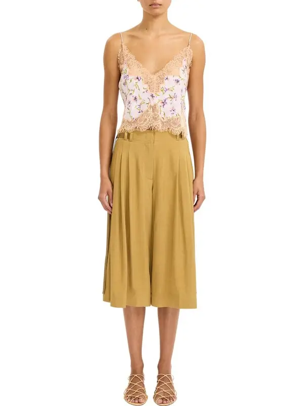 Ulla Johnson Lunette Cami Crop Top - Heliotrope