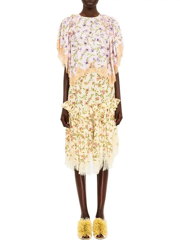 Ulla Johnson Isolina Midi Ruffle Skirt - Opal